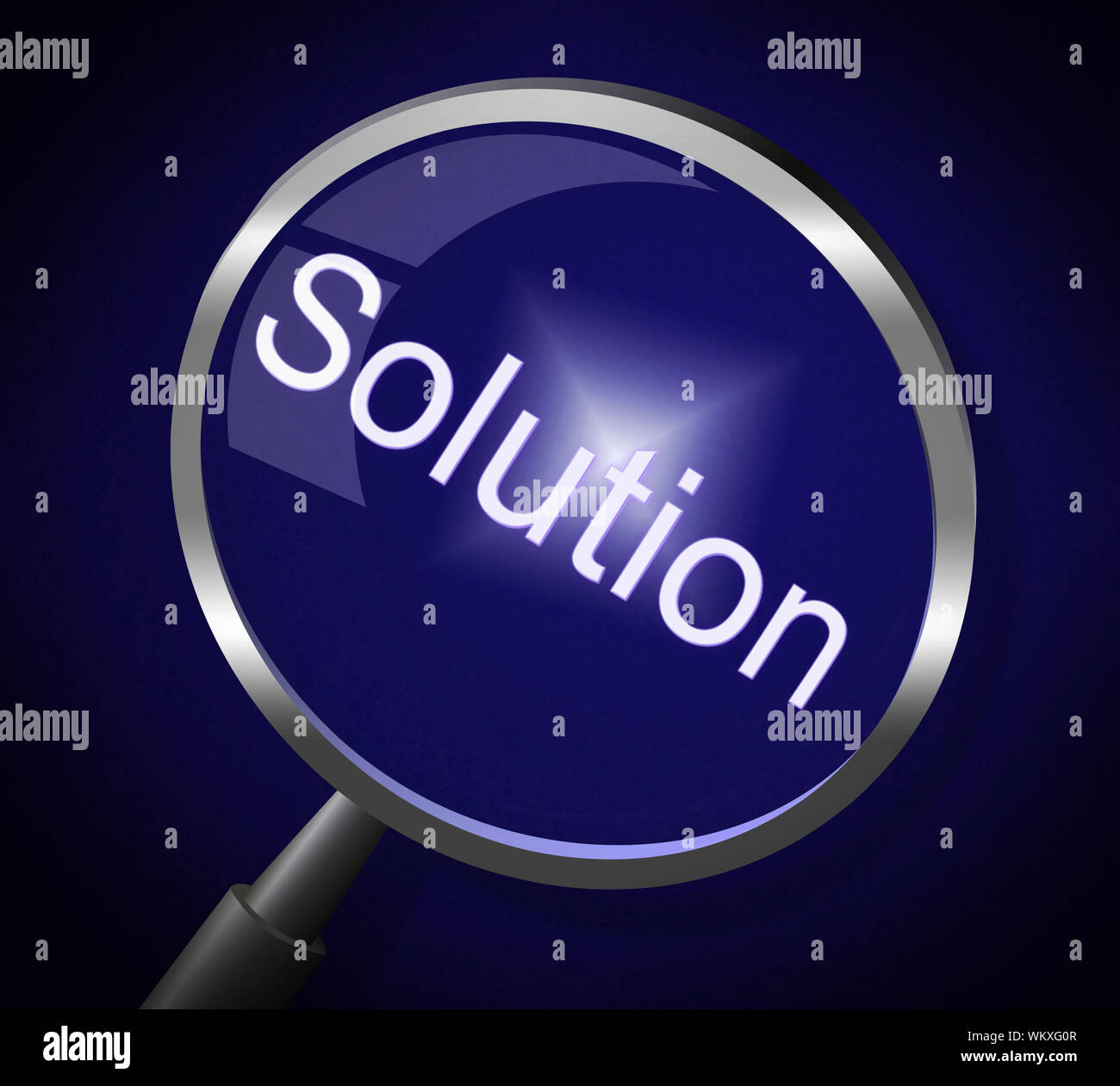 Solution Magnifier Showing Magnifying Success And Magnification Stock ...