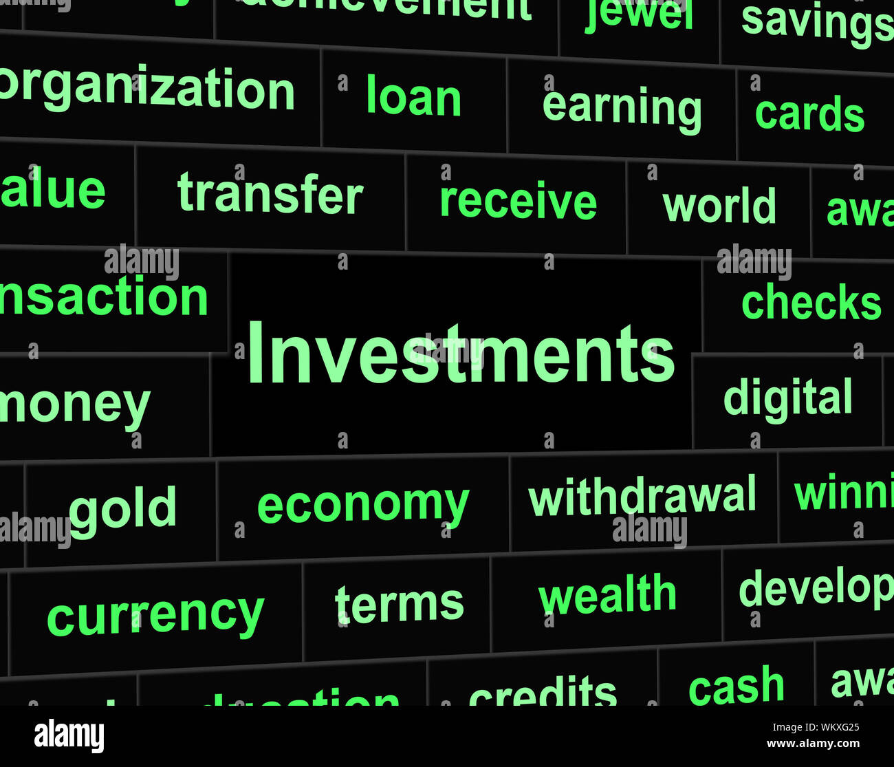 Investments Invest Meaning Return Invests And Roi Stock Photo - Alamy