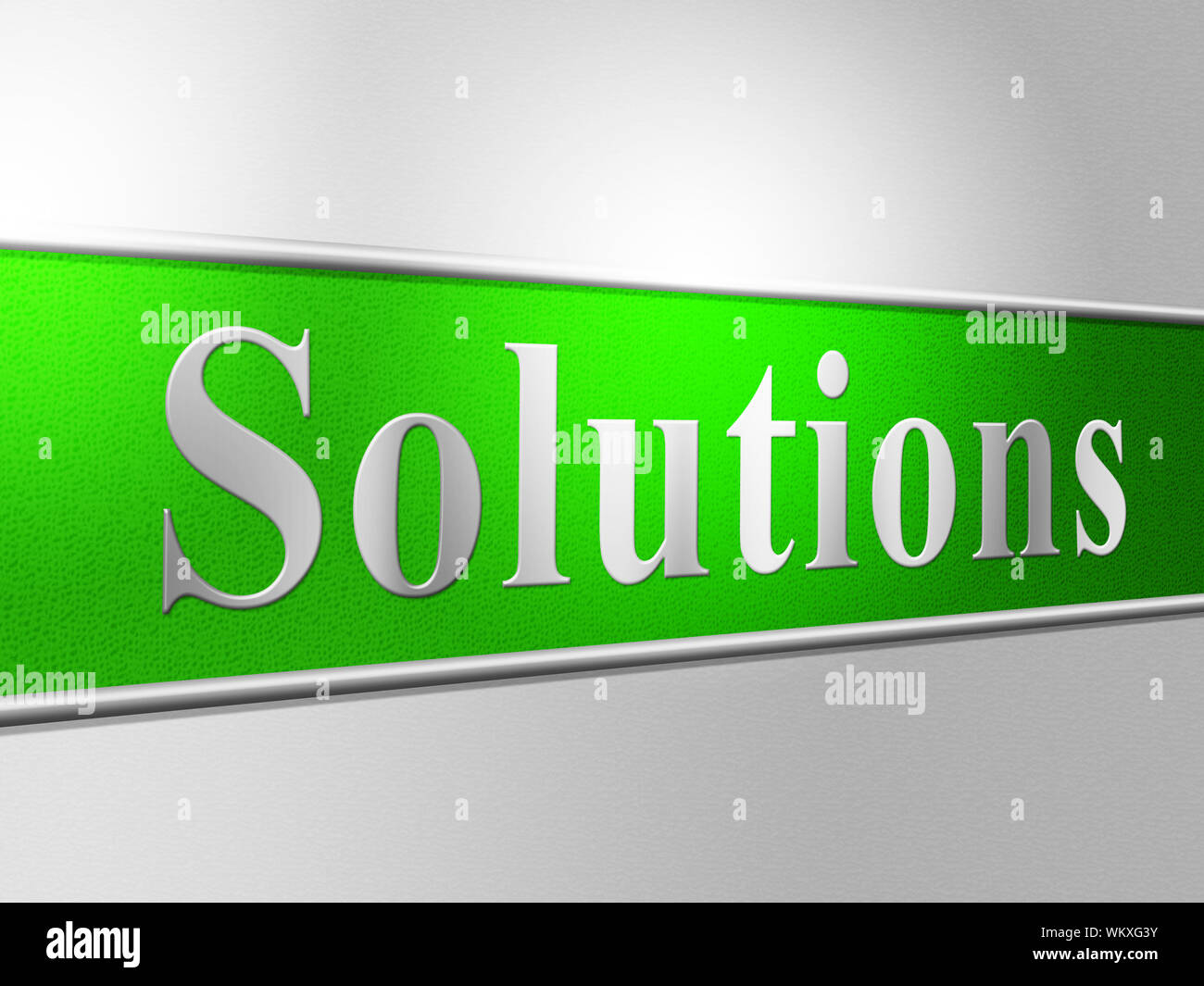 Solutions Sign Representing Signboard Achievement And Resolve Stock ...