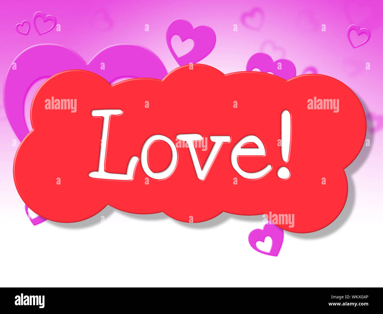 Sign Love Representing Message Adoration And Display Stock Photo - Alamy