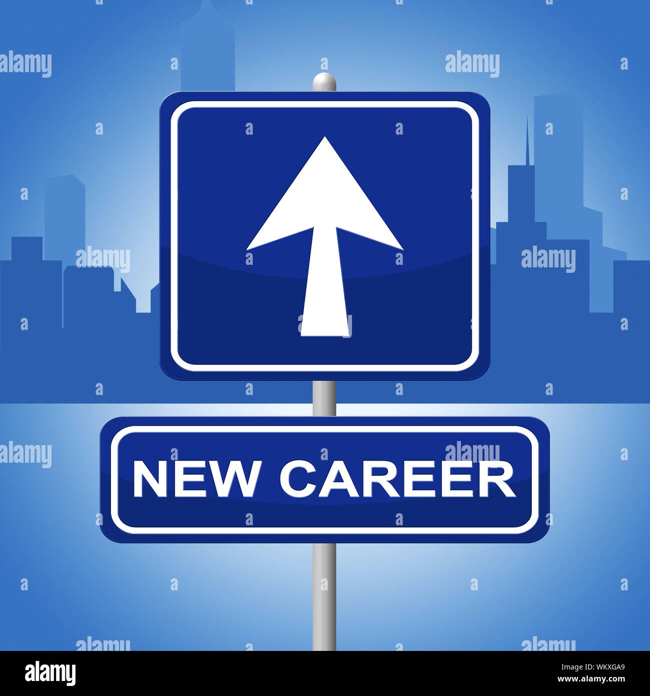 New Career Sign Indicating Line Of Work And Job Stock Photo - Alamy