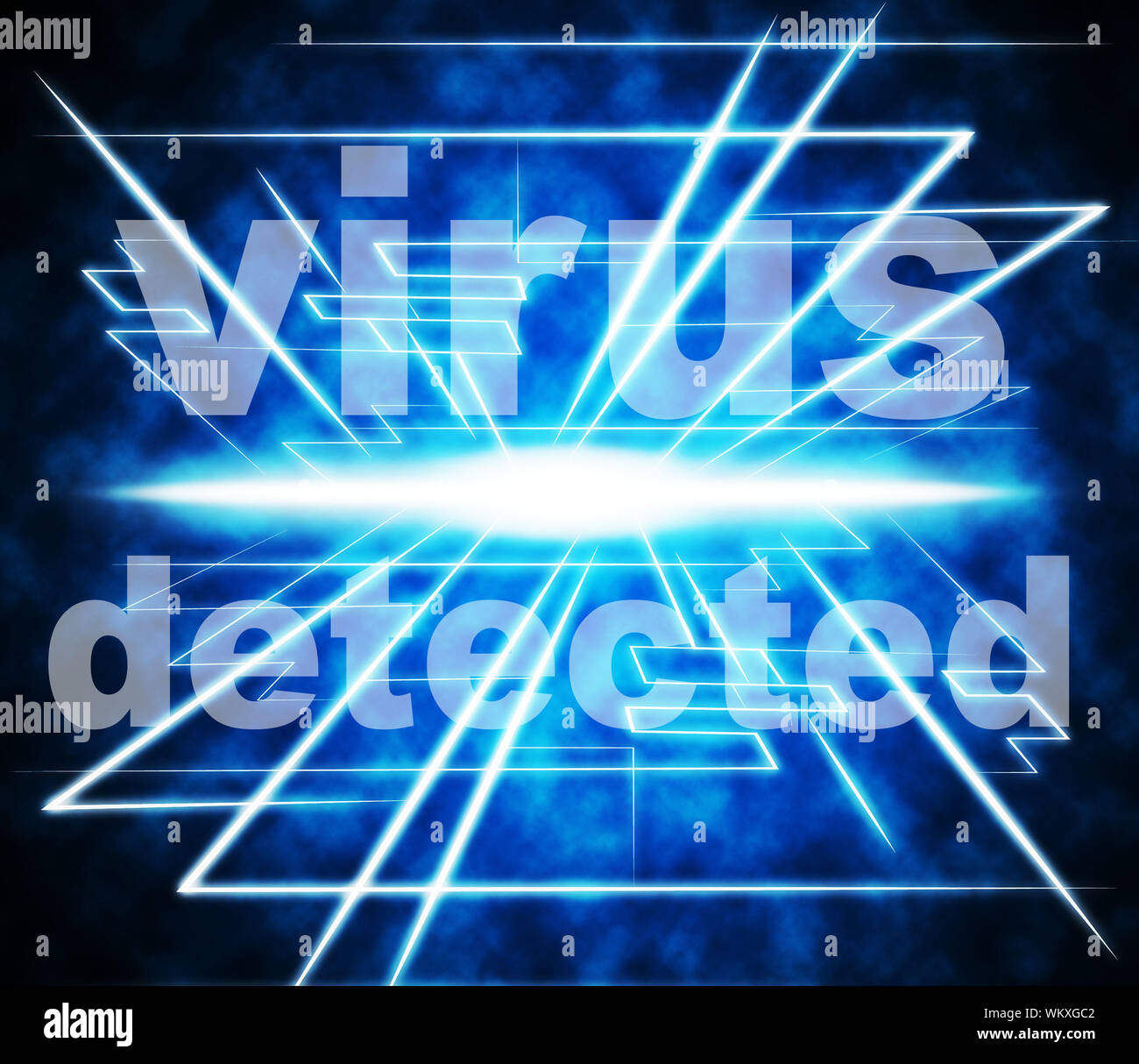 Virus Detected Meaning Detects Find And Antiviral Stock Photo - Alamy