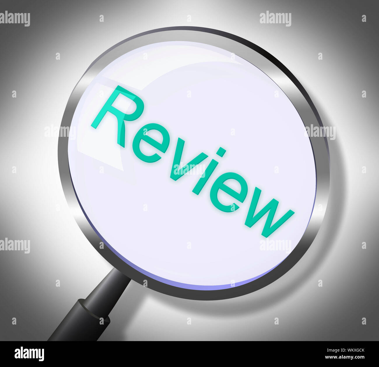 Review Magnifier Meaning Reviewing Magnification And Searching Stock ...