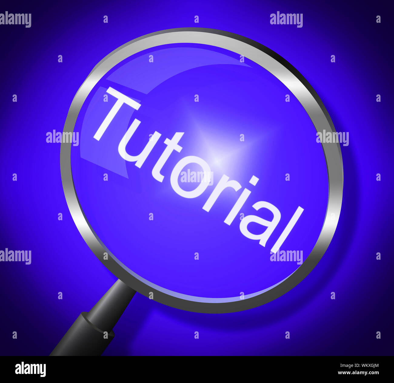 Tutorial Magnifier Meaning School Research And Schooling Stock Photo ...