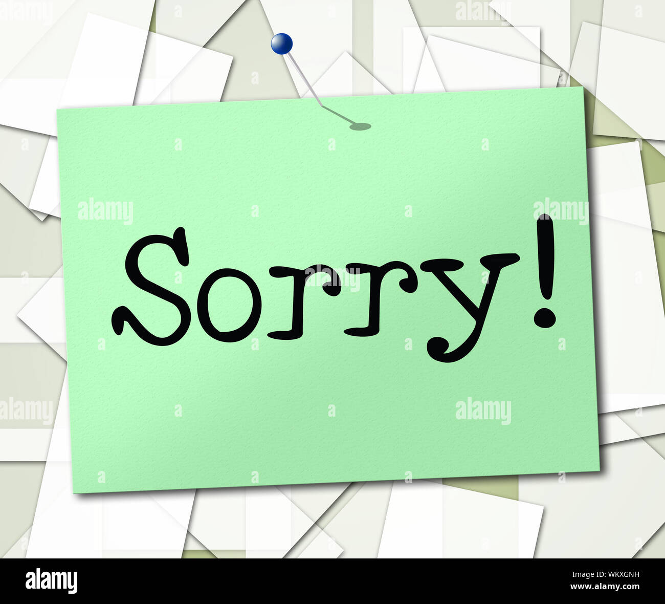 Notice Sign Showing Display Signboard And Apologize Stock Photo - Alamy