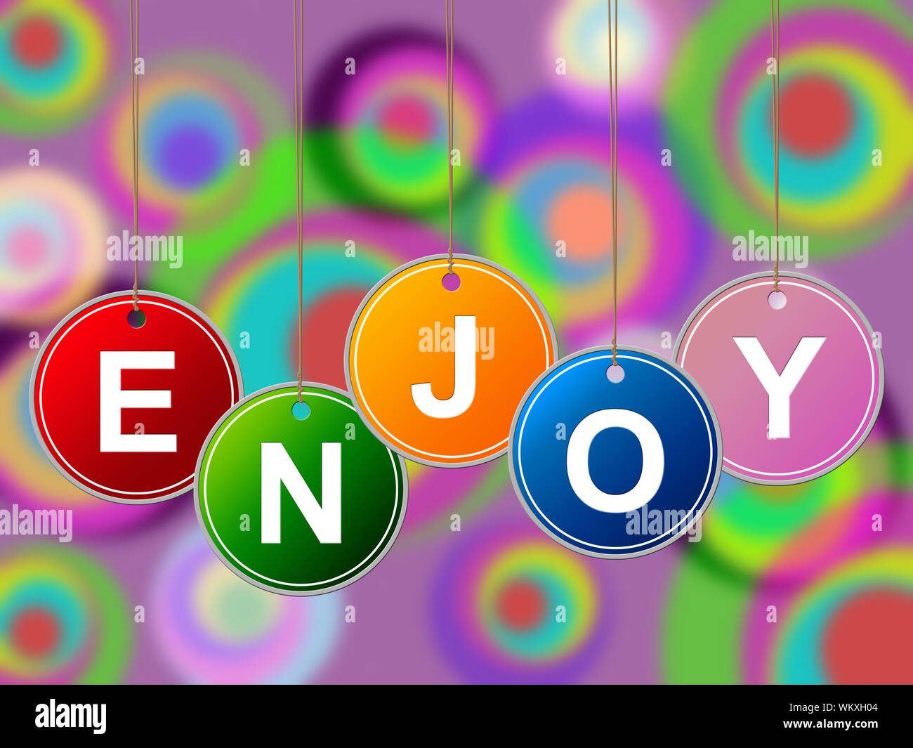 Enjoy Party Showing Happiness Cheerful And Celebrate Stock Photo - Alamy
