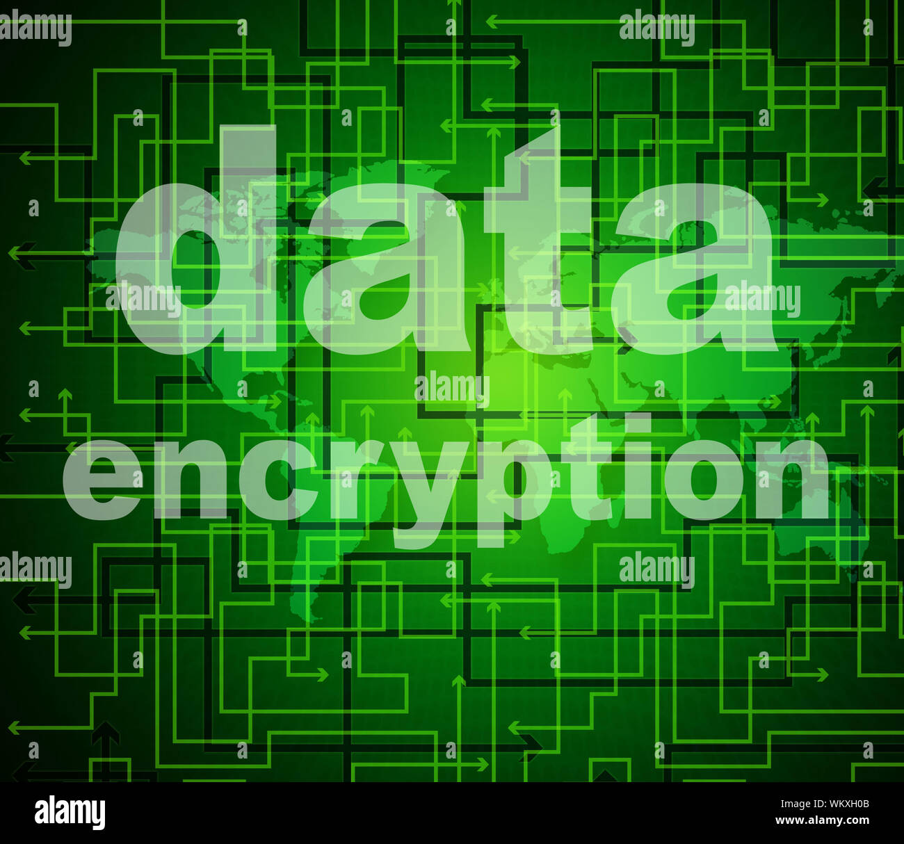 Data Encryption Meaning Private Restricted And Privacy Stock Photo - Alamy