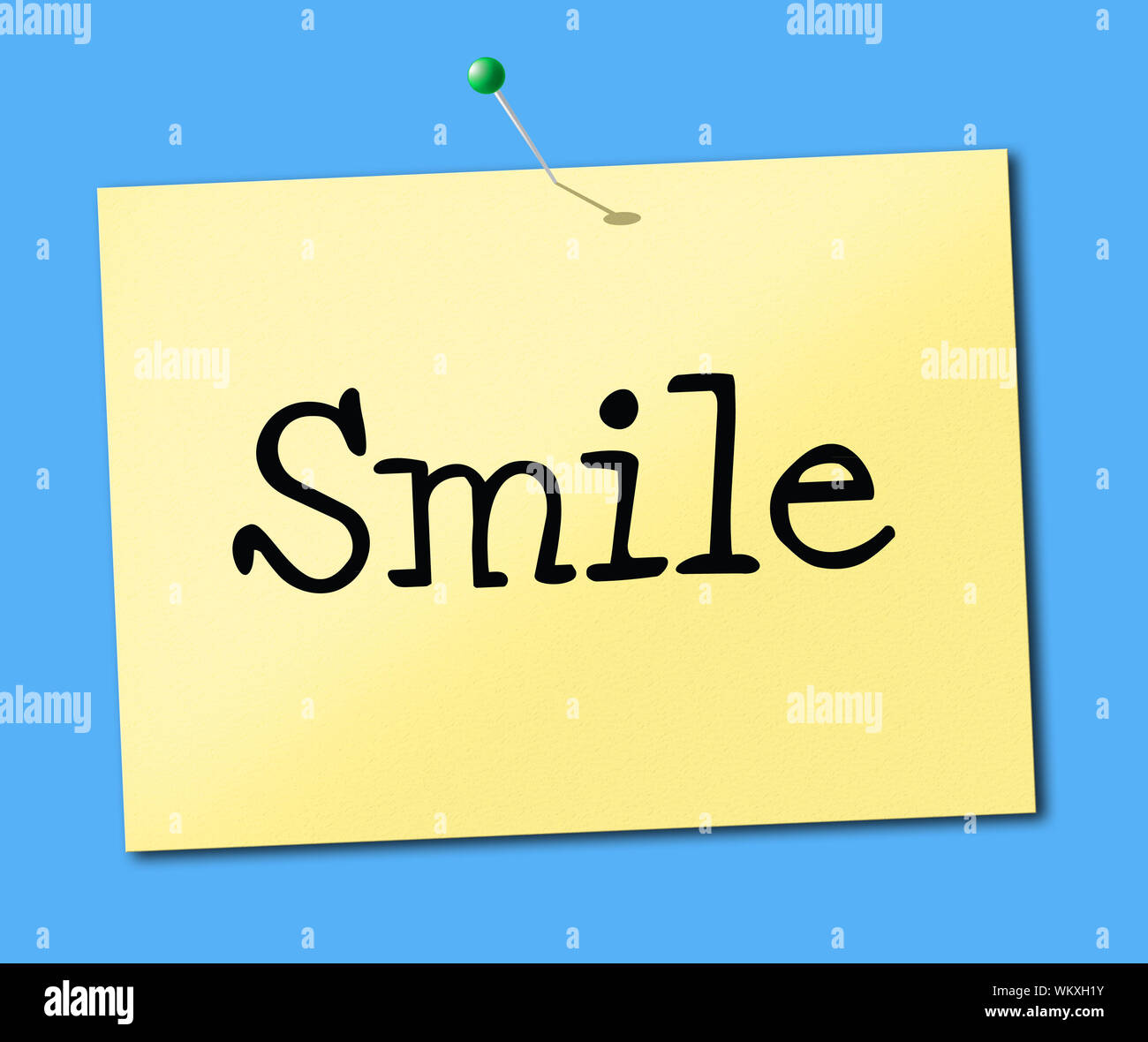 Sign Smile Representing Positive Positivity And Display Stock Photo - Alamy