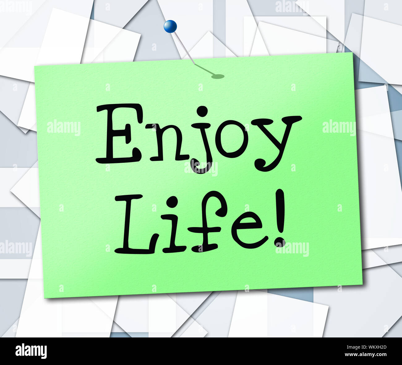Enjoy Life Indicating Fun Happiness And Live Stock Photo - Alamy