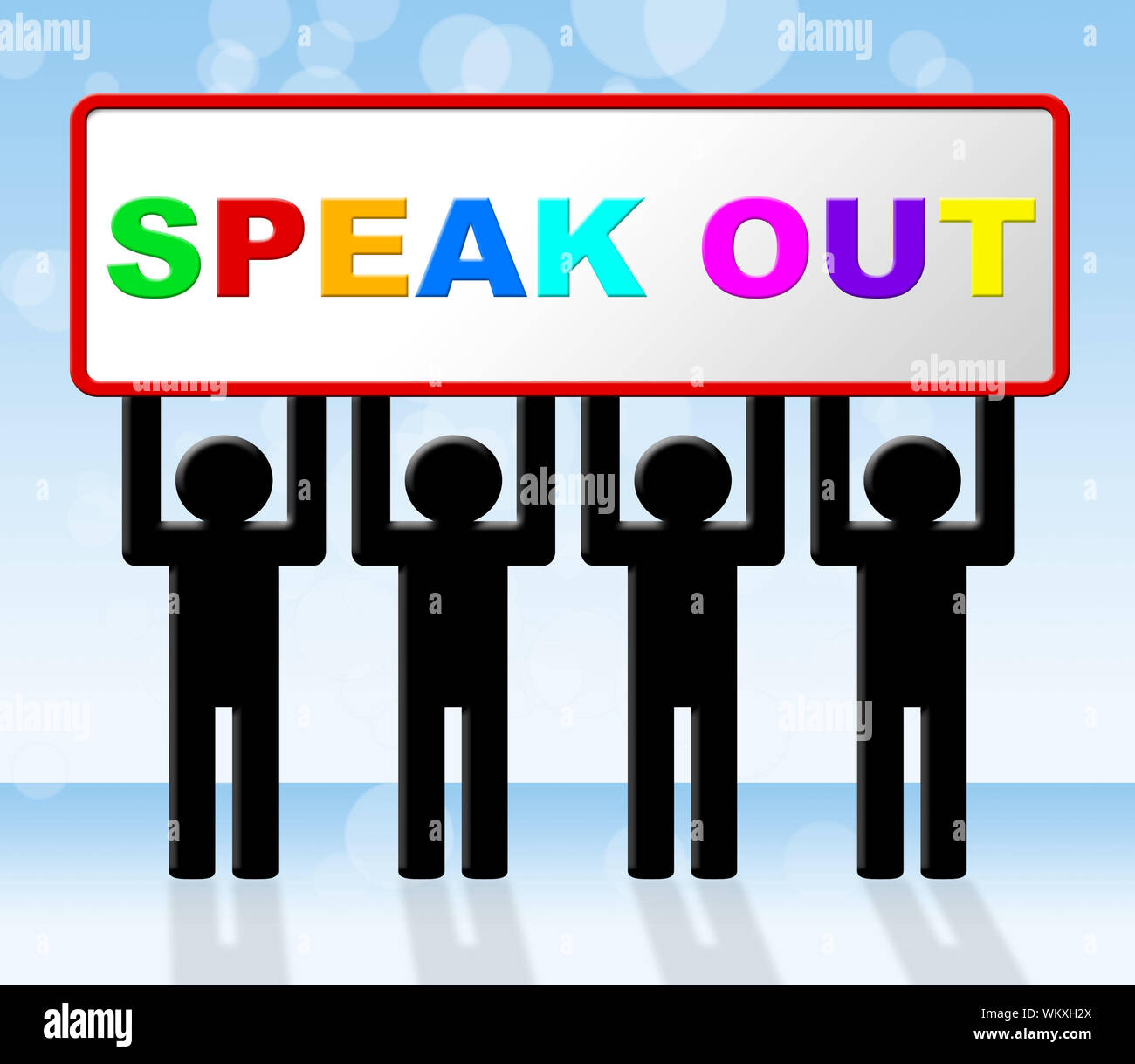 Speak Out Representing Be Heard And Attention Stock Photo - Alamy