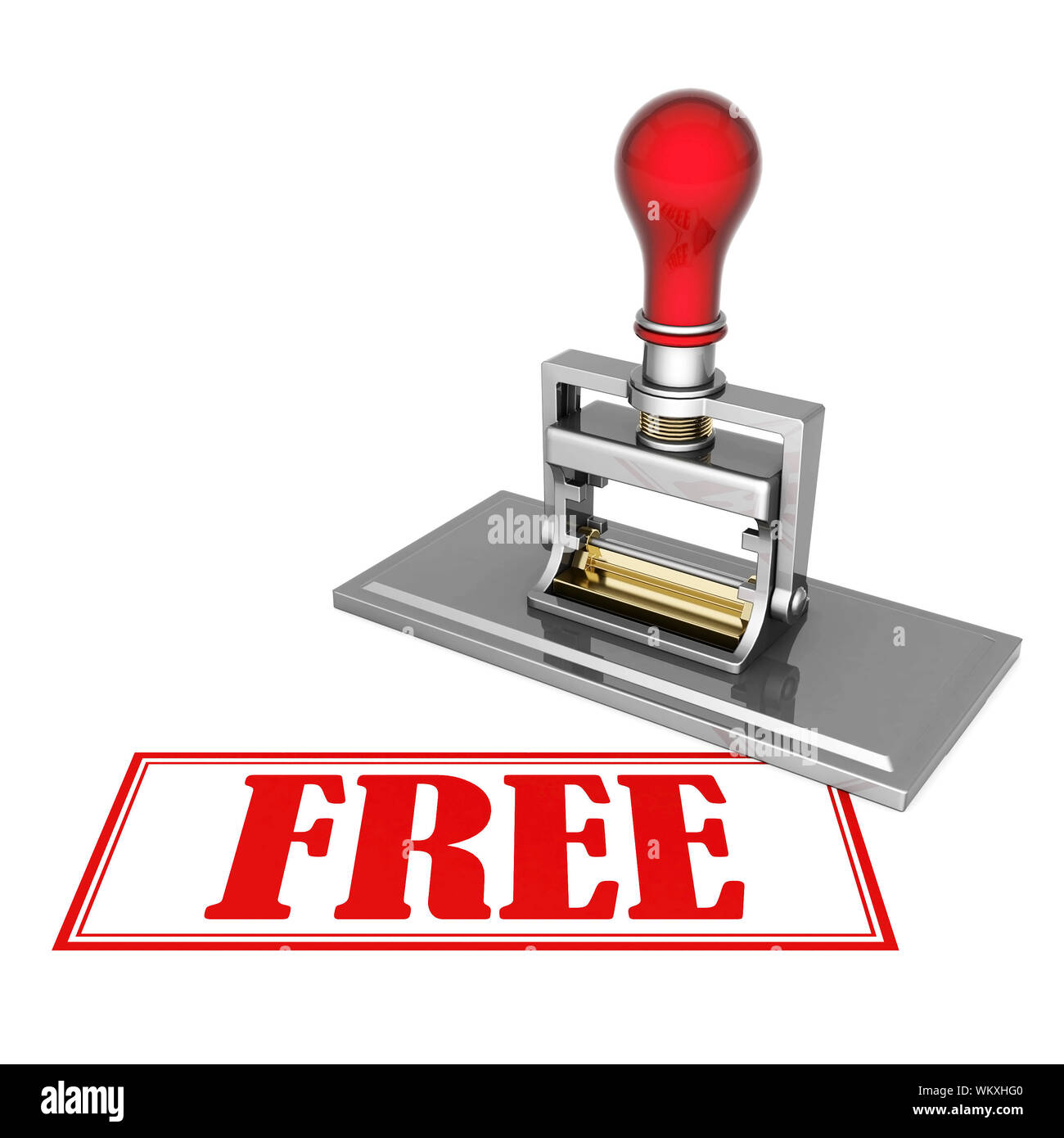 free beautiful stamp isolated on white background Stock Photo - Alamy