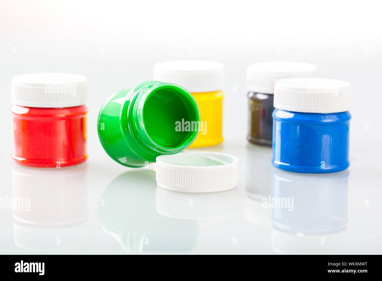 Colorful bottles of paint hi-res stock photography and images - Alamy