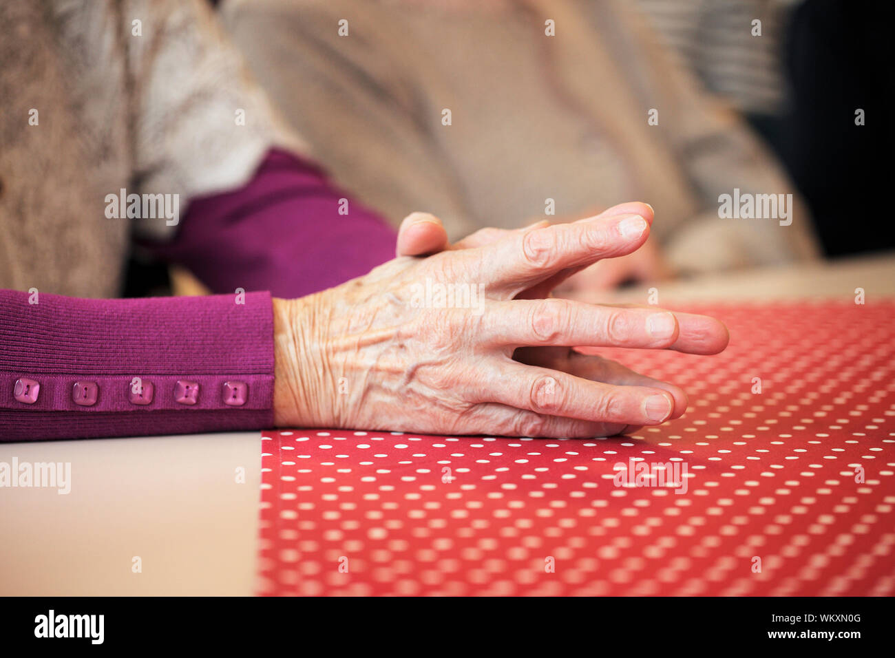 Hands of an old lady Stock Photo - Alamy