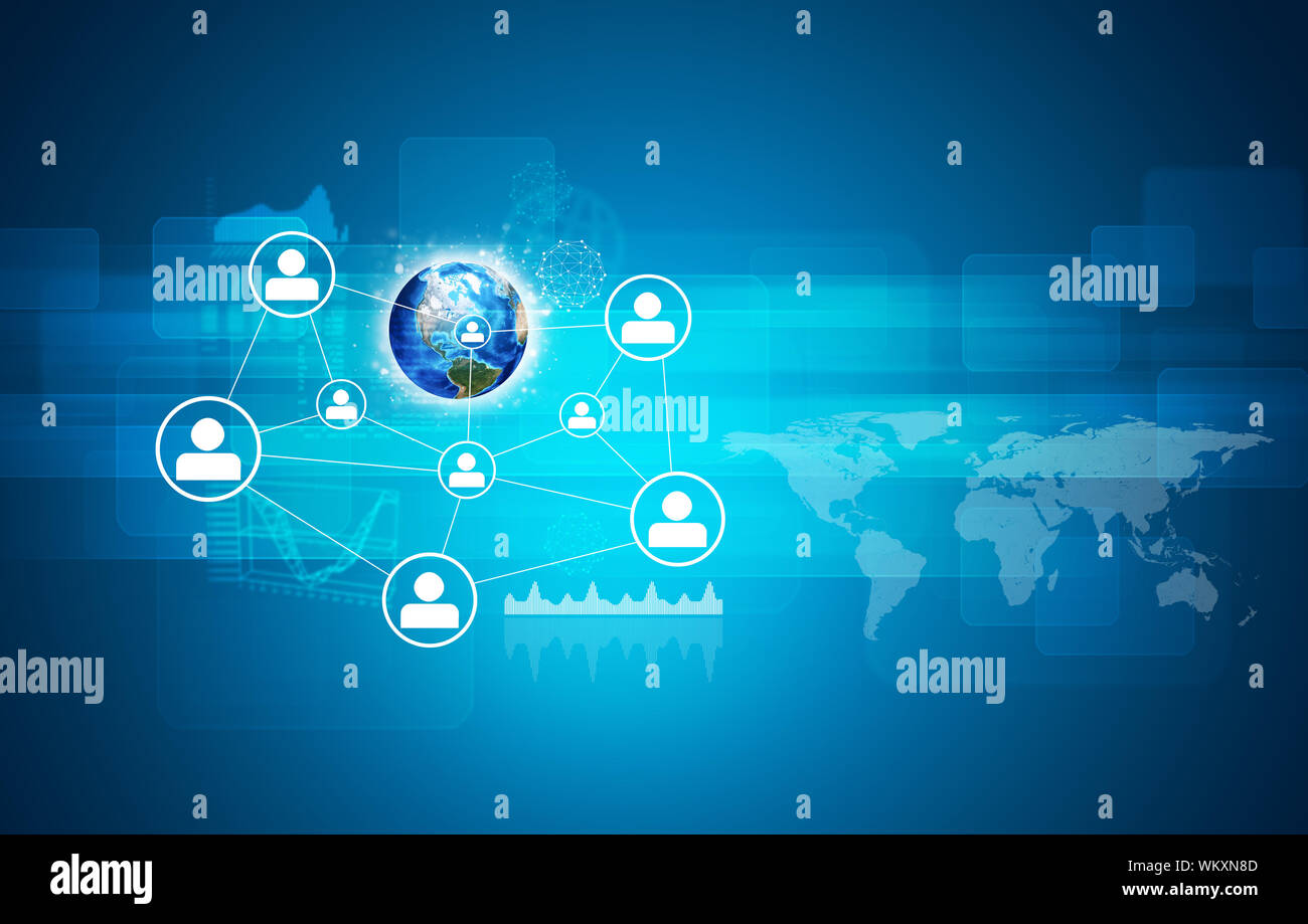 Earth and network with people icons. Elements of this image are ...