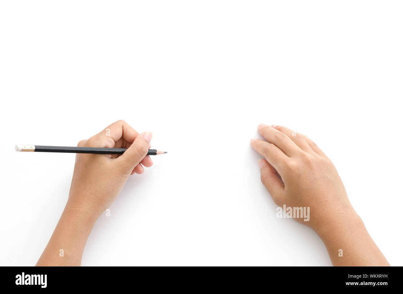 Left Hand Writing Stock Photo Alamy