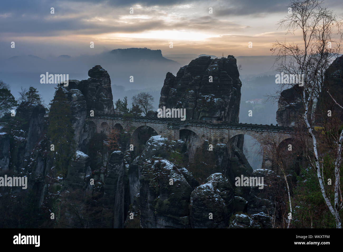 The Bastei Bridge, Saxon Switzerland, Germany Stock Photo - Alamy