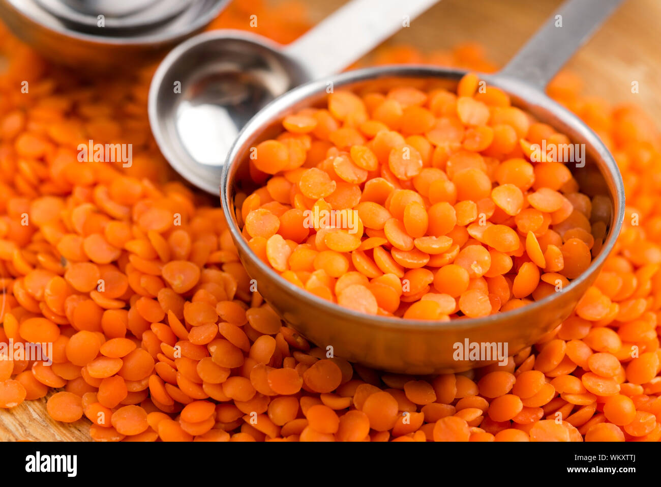 Dry Organic Red Lentils Stock Photo - Alamy