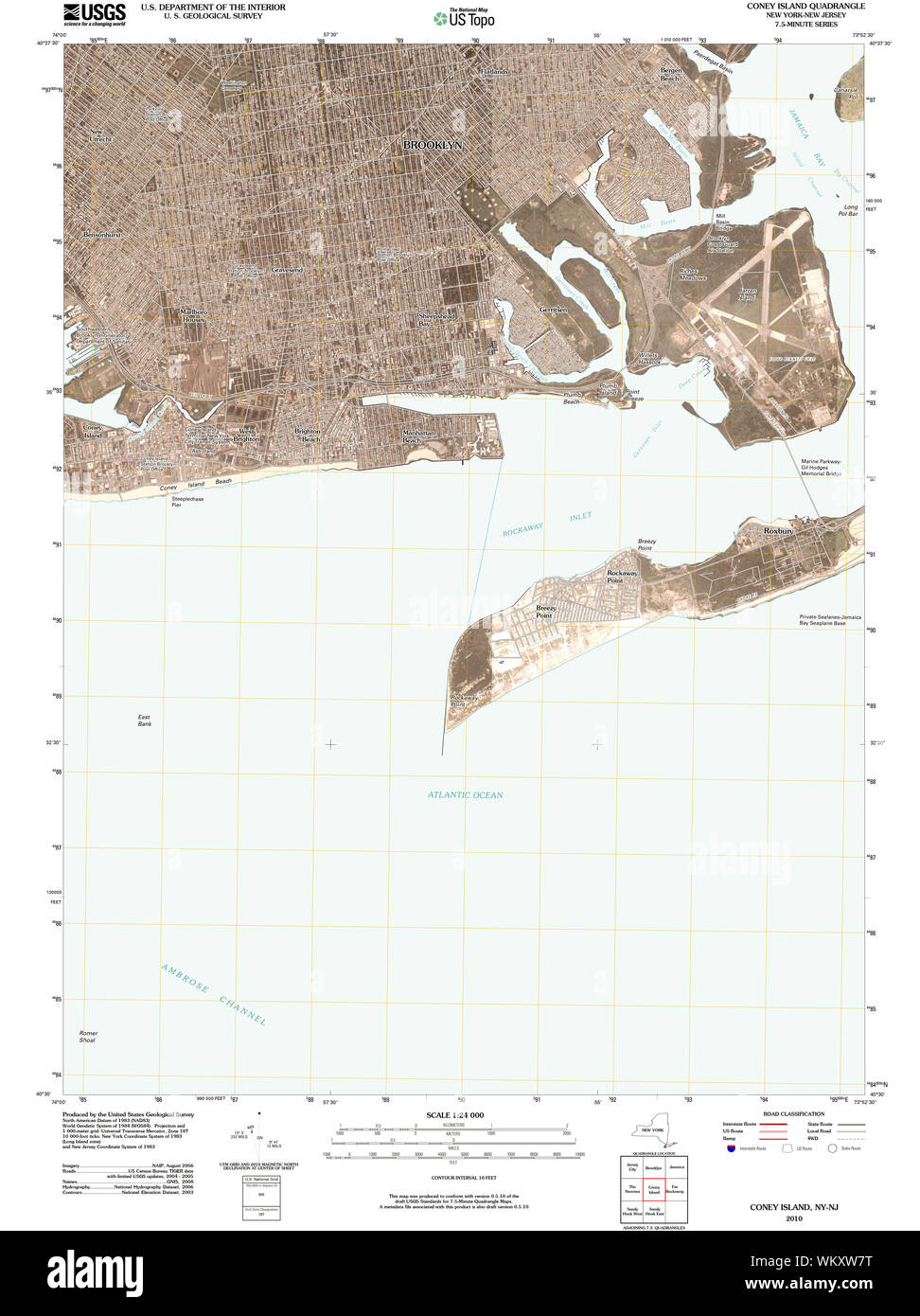 Map of coney island hi-res stock photography and images - Alamy