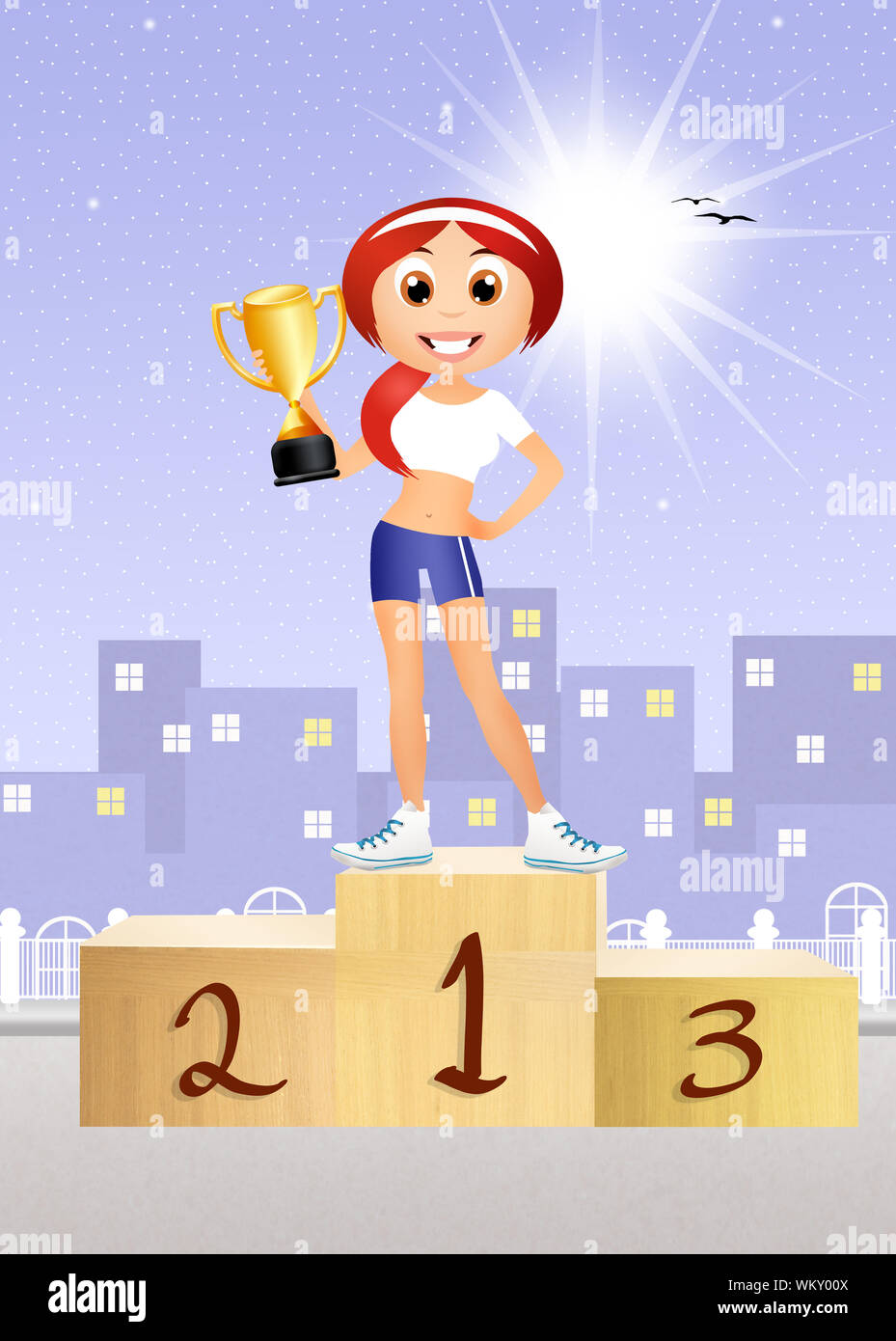 winner on podium Stock Photo - Alamy