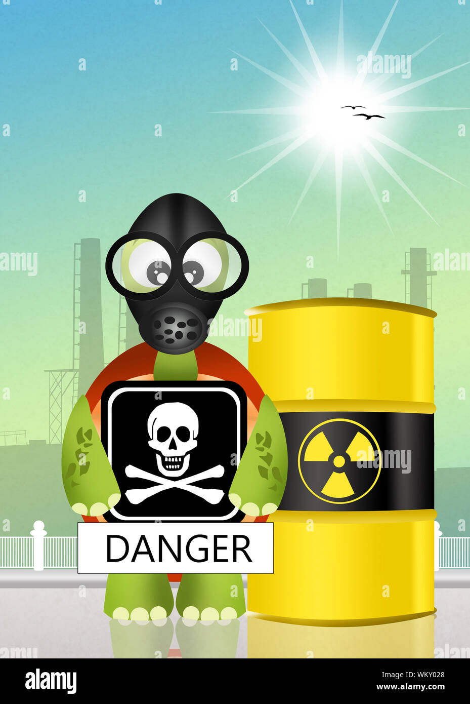 Illustration funny cartoon warning sign hi-res stock photography and ...