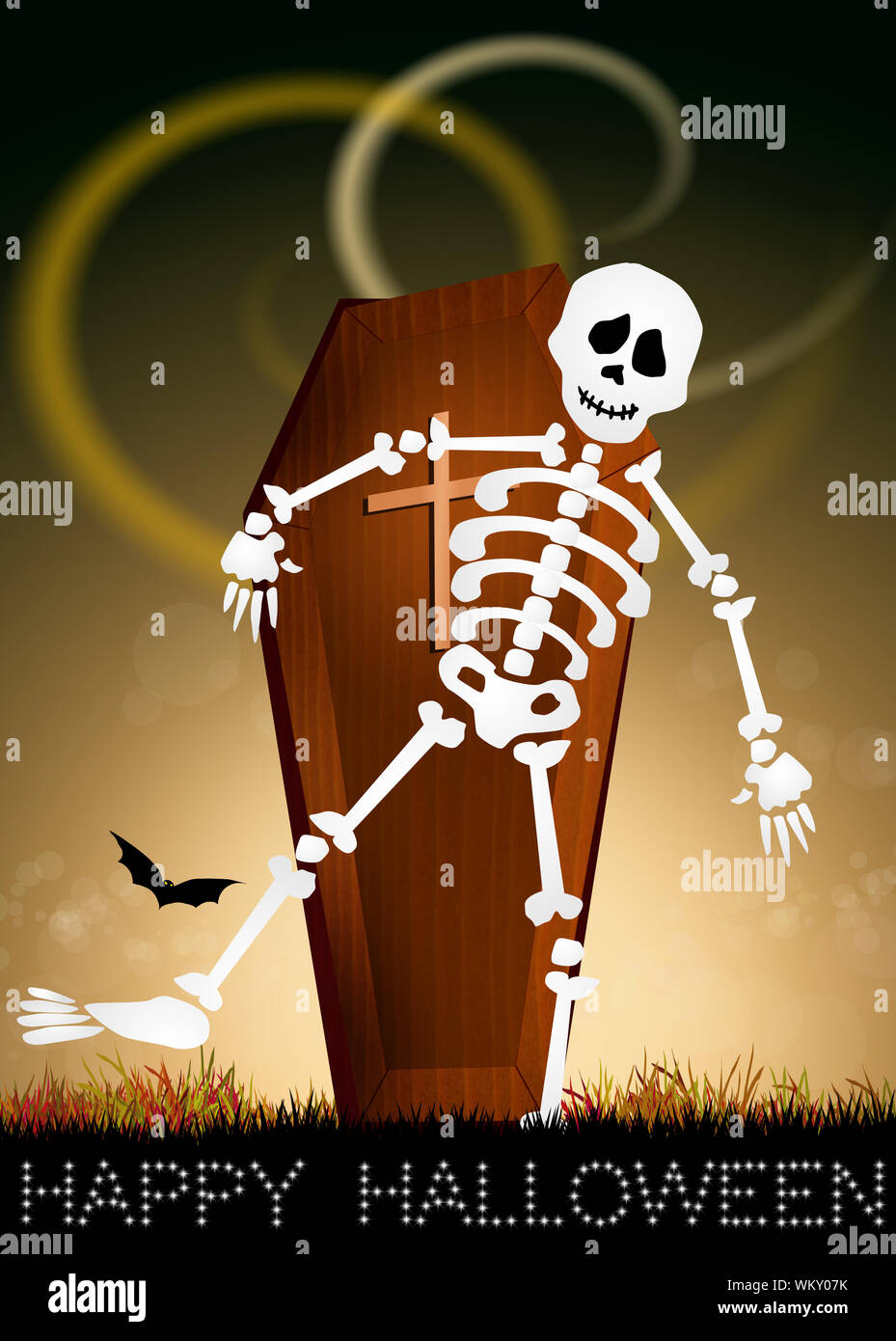 Skeleton in coffin hi-res stock photography and images - Alamy