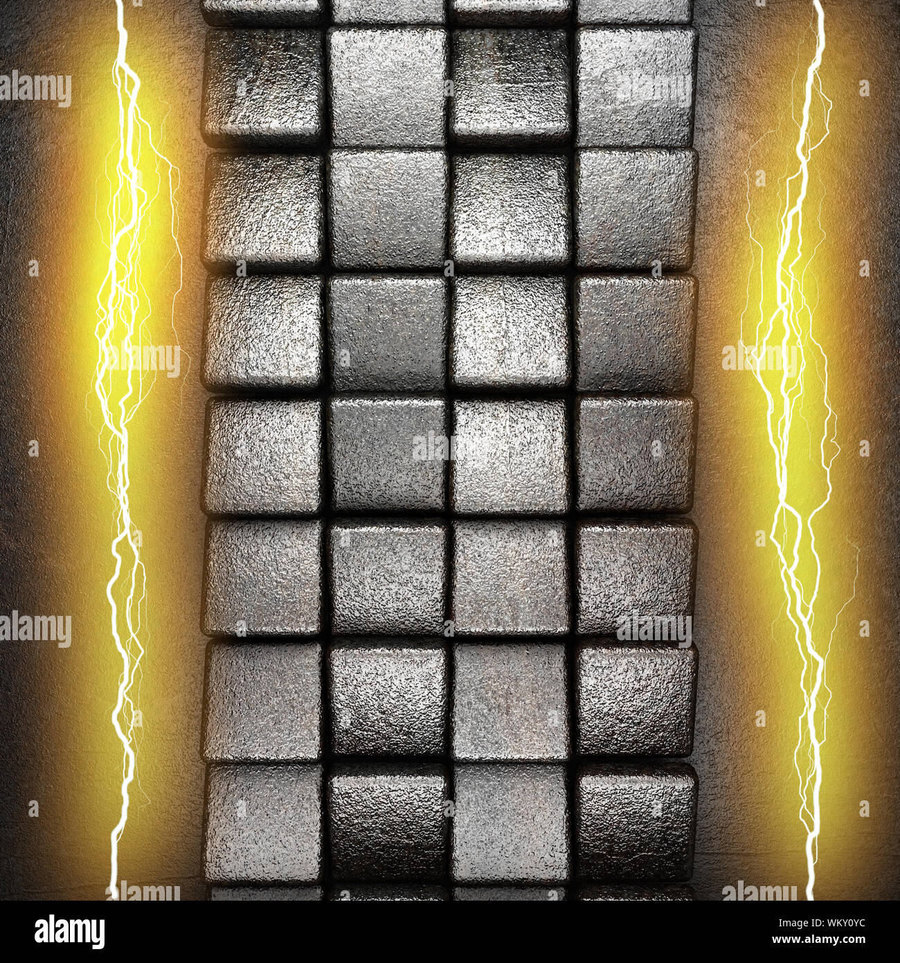 metal background with electric lightning Stock Photo - Alamy