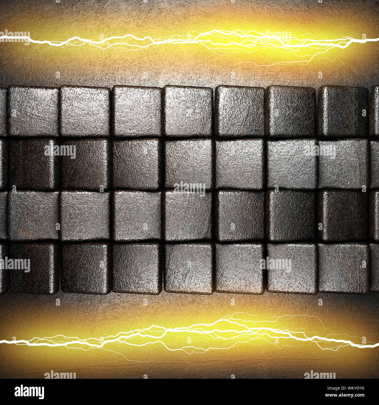 metal background with electric lightning Stock Photo - Alamy