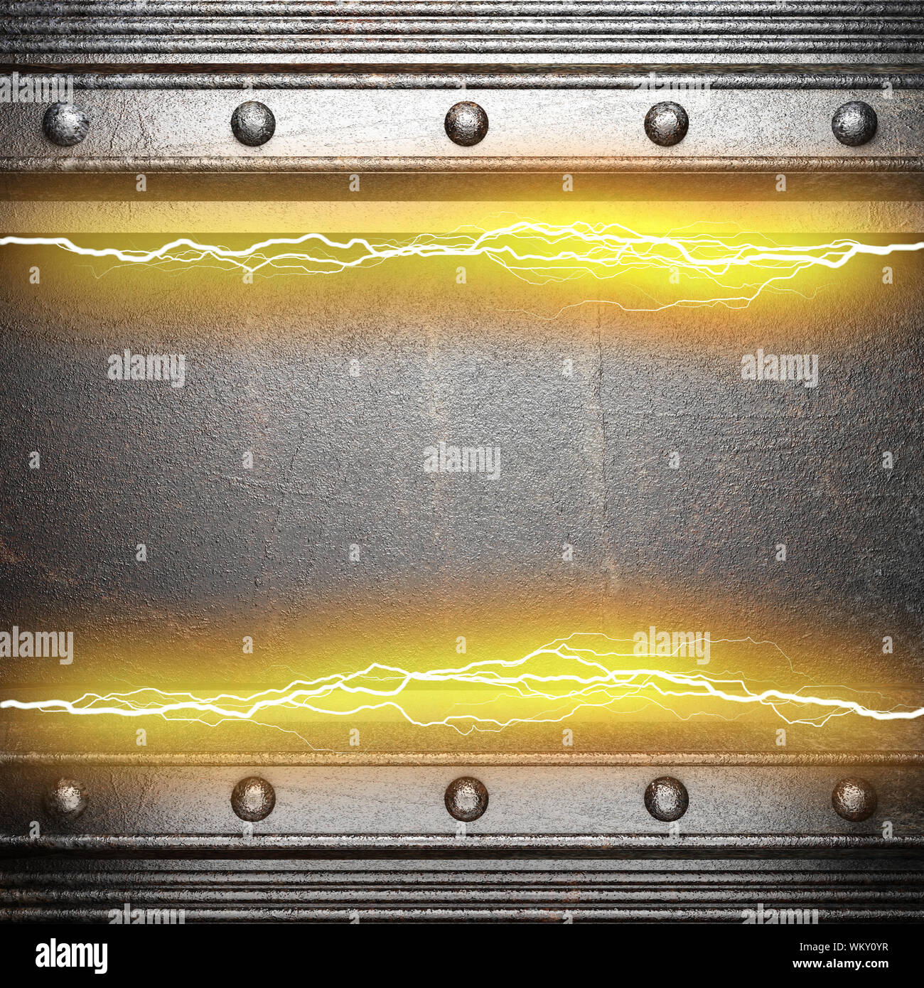 metal background with electric lightning Stock Photo - Alamy