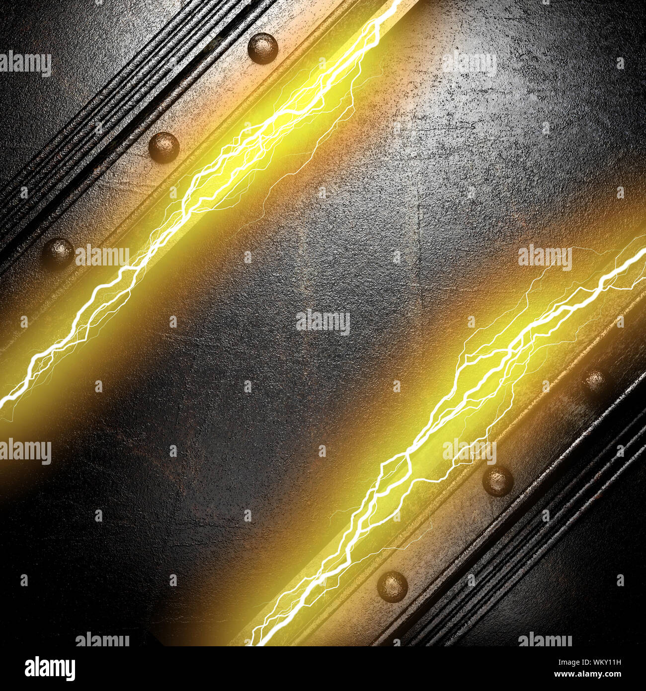 metal background with electric lightning Stock Photo - Alamy
