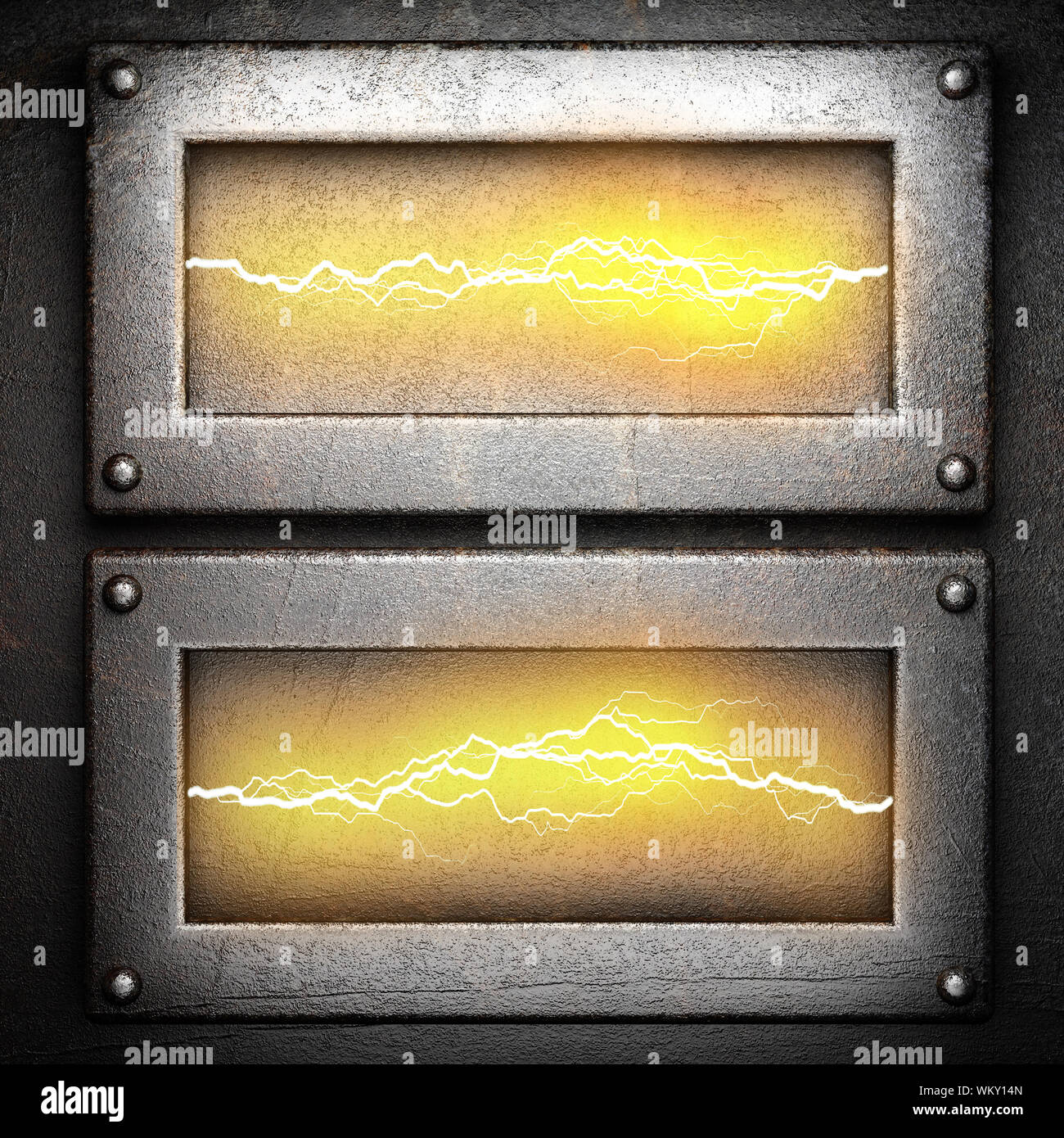 metal background with electric lightning Stock Photo - Alamy