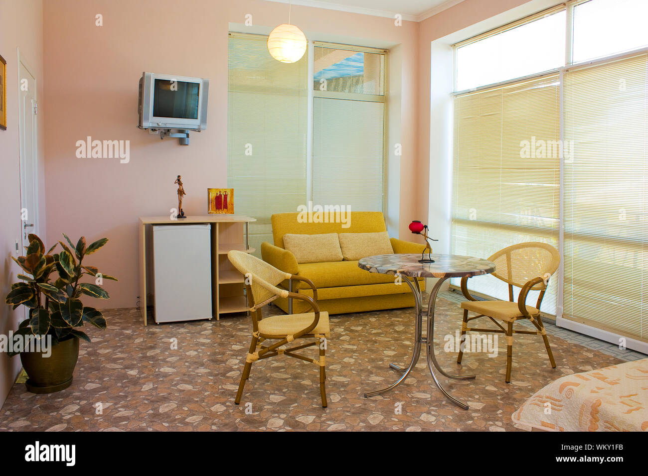 hotel room with good living conditions Stock Photo - Alamy