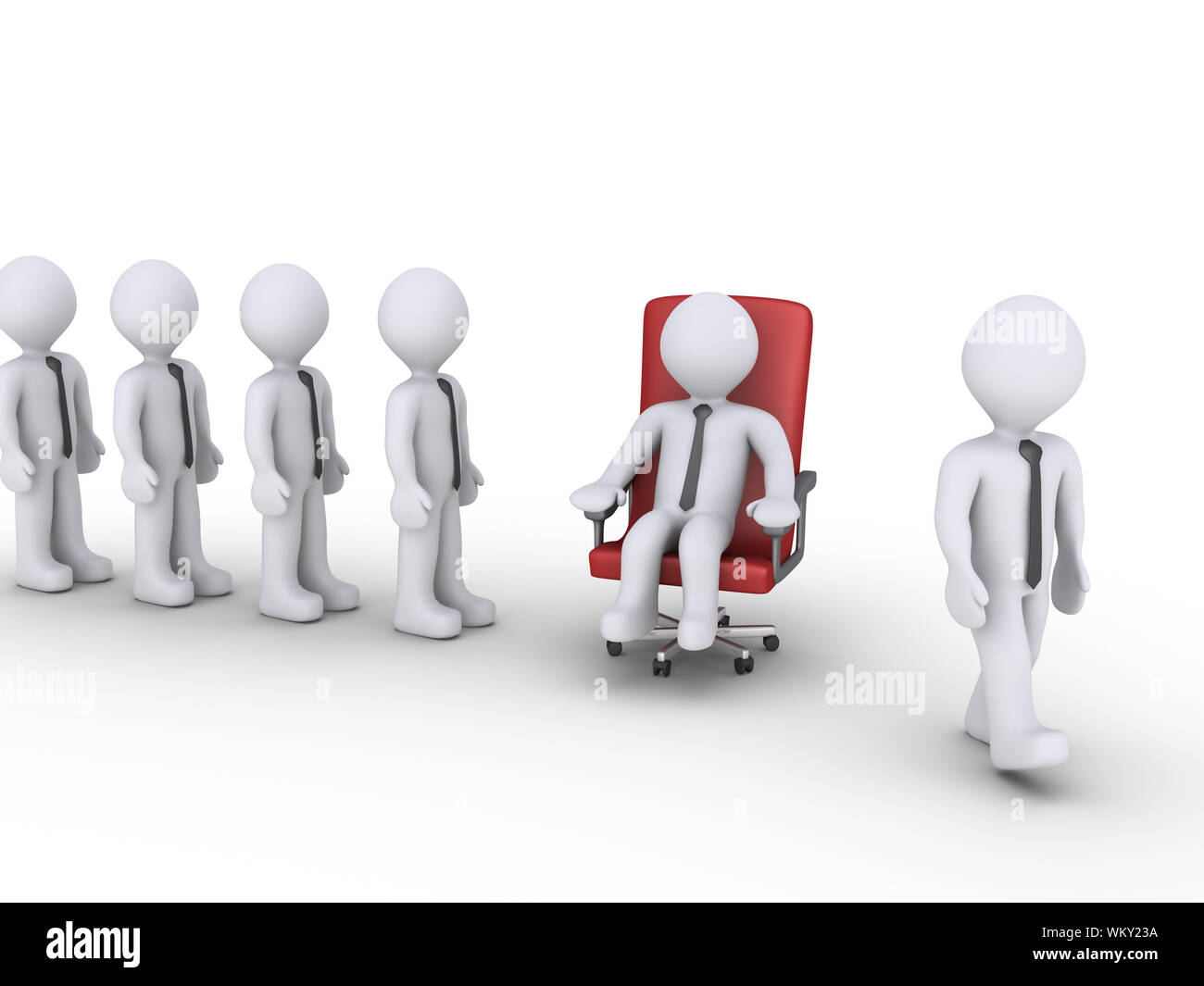 Businessmen take turn to feel like a boss Stock Photo - Alamy