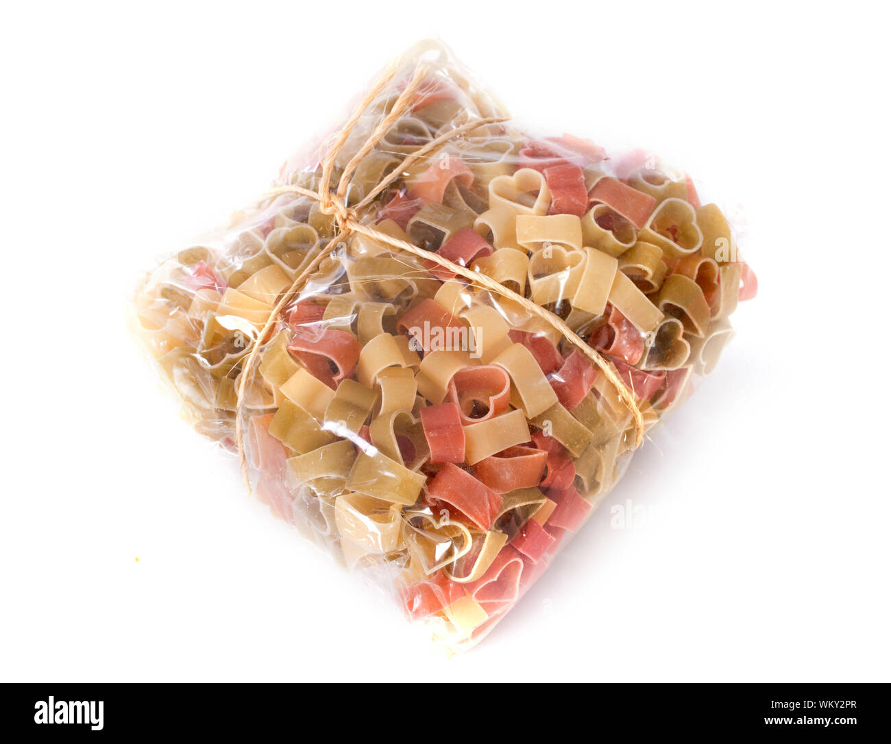 pasta in bag in front of white background Stock Photo - Alamy