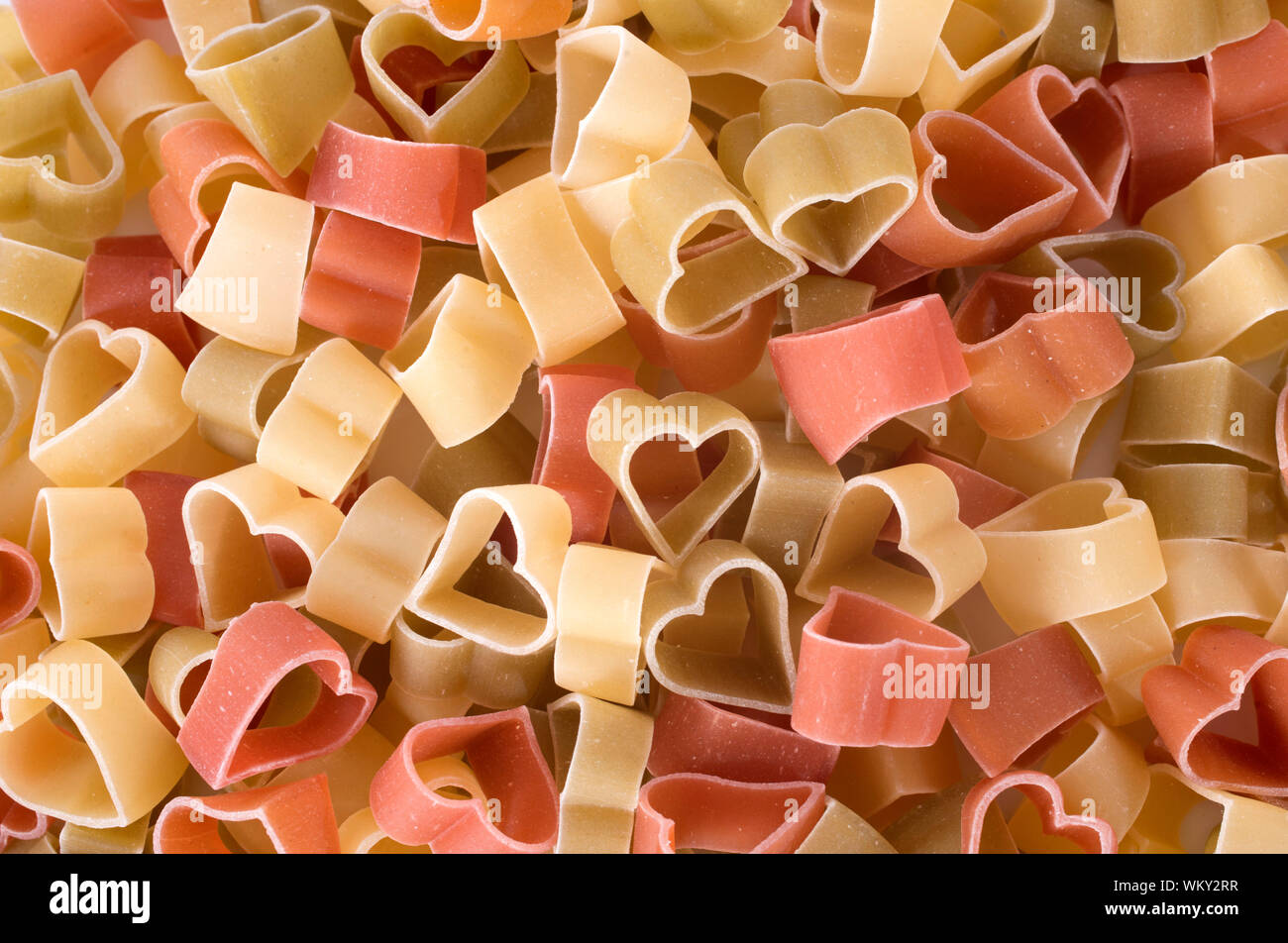heart pasta in front of white background Stock Photo - Alamy