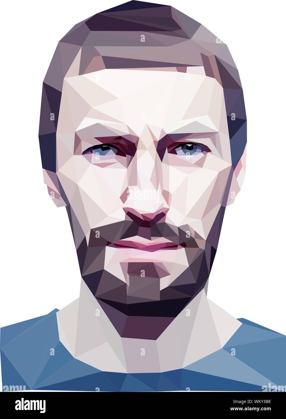 Trendy "low poly" style man head. 3D concept Stock Photo - Alamy