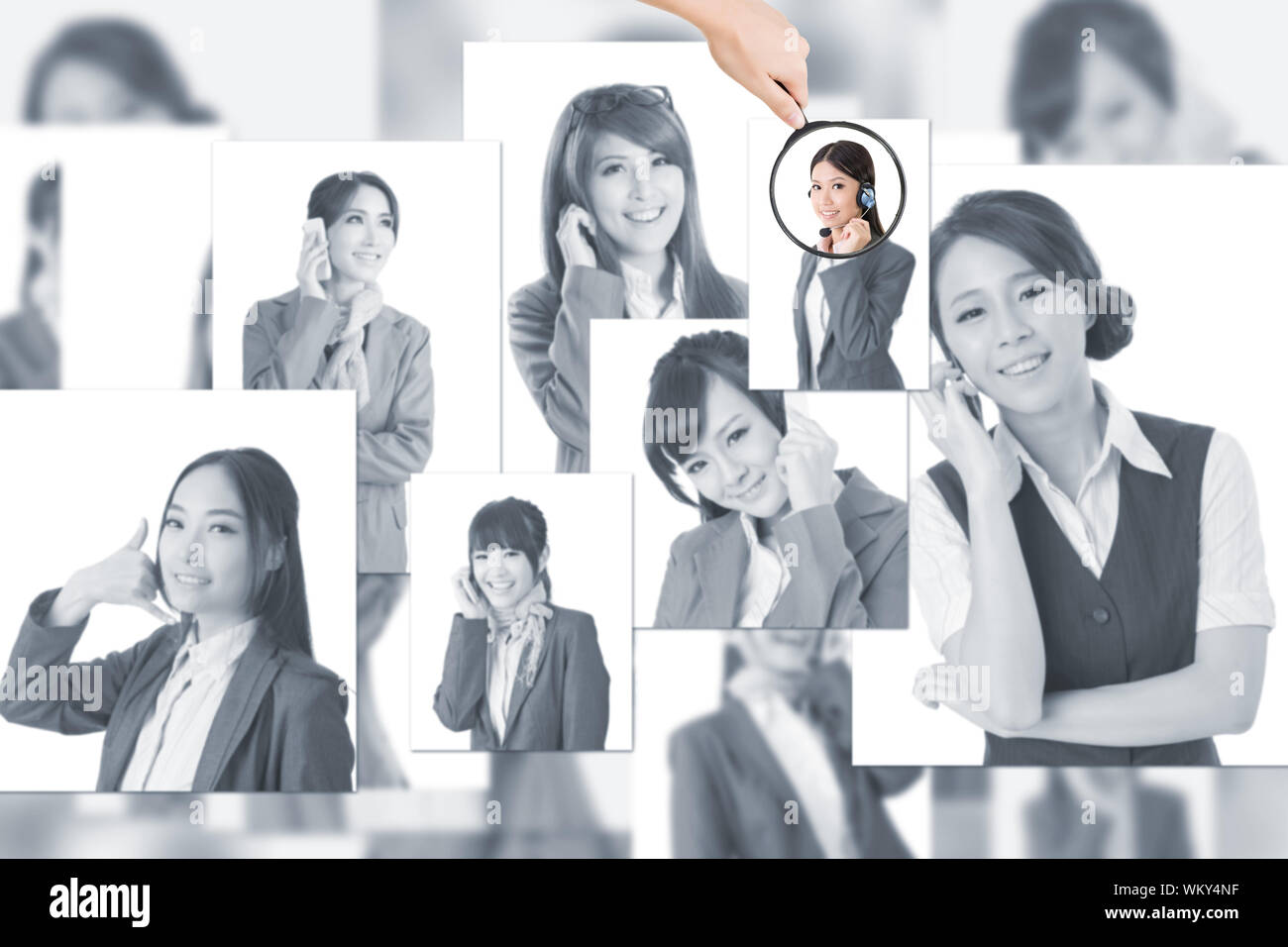 Concept of human resources, choose the right person from the people ...