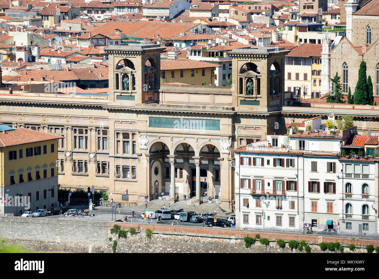 A image of library in Florence Italy Stock Photo - Alamy