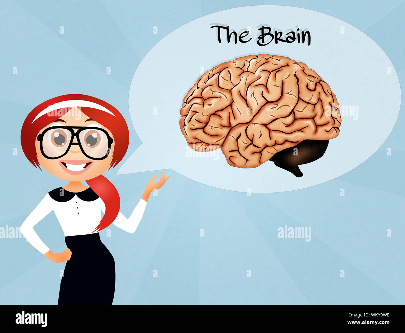 Cartoon Head Brain Symbol High Resolution Stock Photography and Images ...
