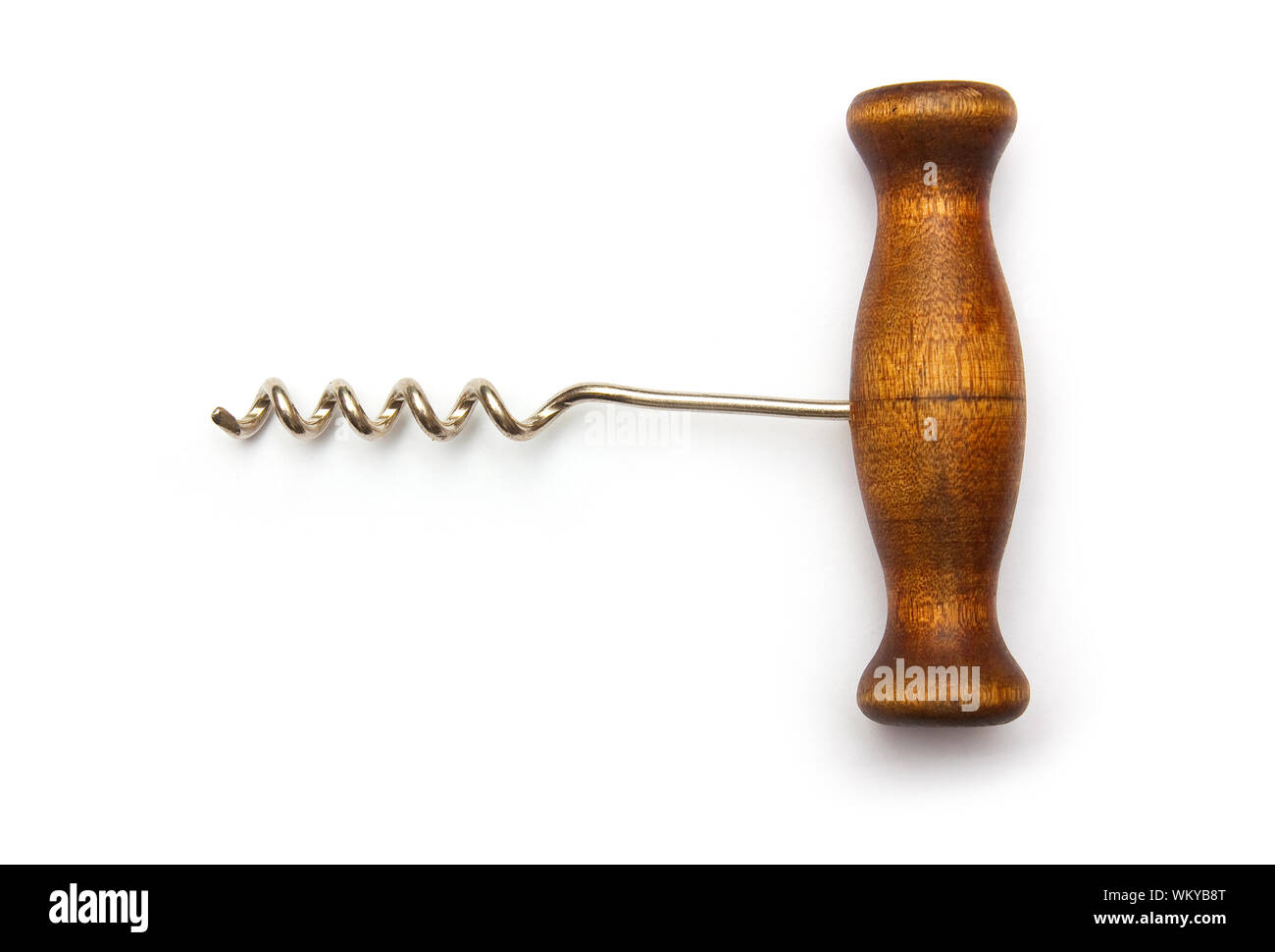 corkscrew isolated on a white background Stock Photo - Alamy