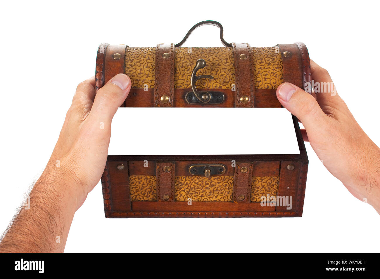 Chest isolated on a white background Stock Photo - Alamy