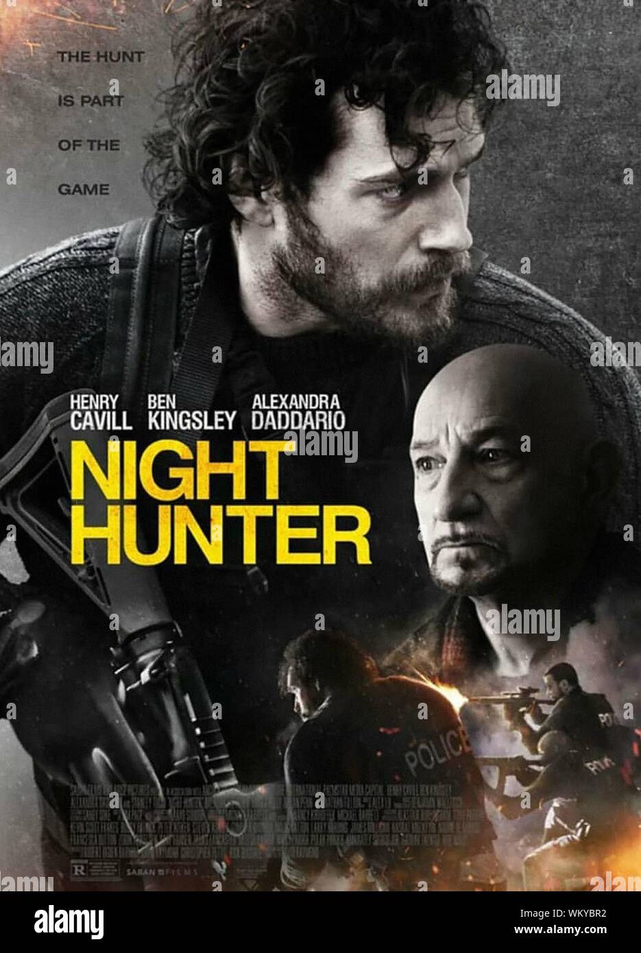 NIGHT HUNTER, (aka NOMIS), alternate title poster, from top: Henry ...