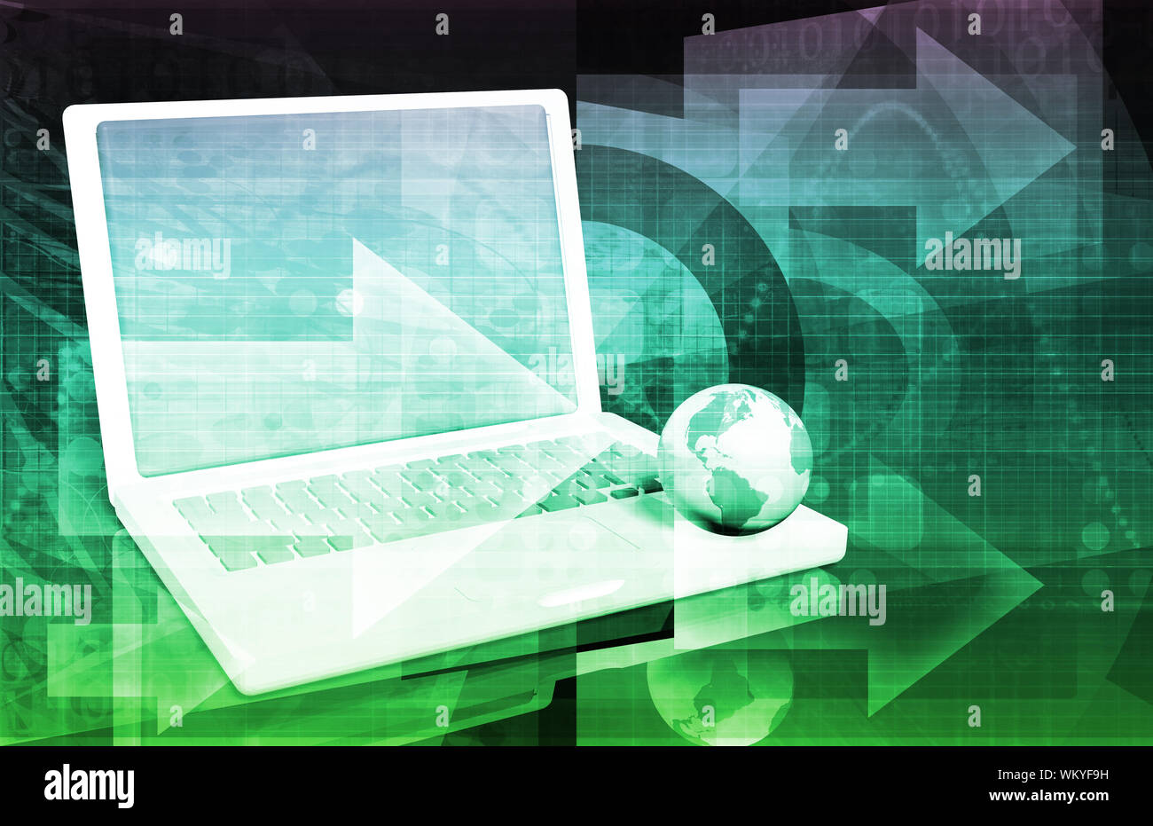 Internet Web Abstract on a Digital Background Stock Photo - Alamy