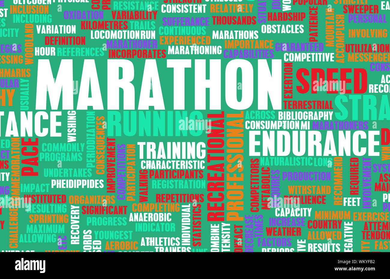 Marathon Event for Competition as a Concept Stock Photo - Alamy