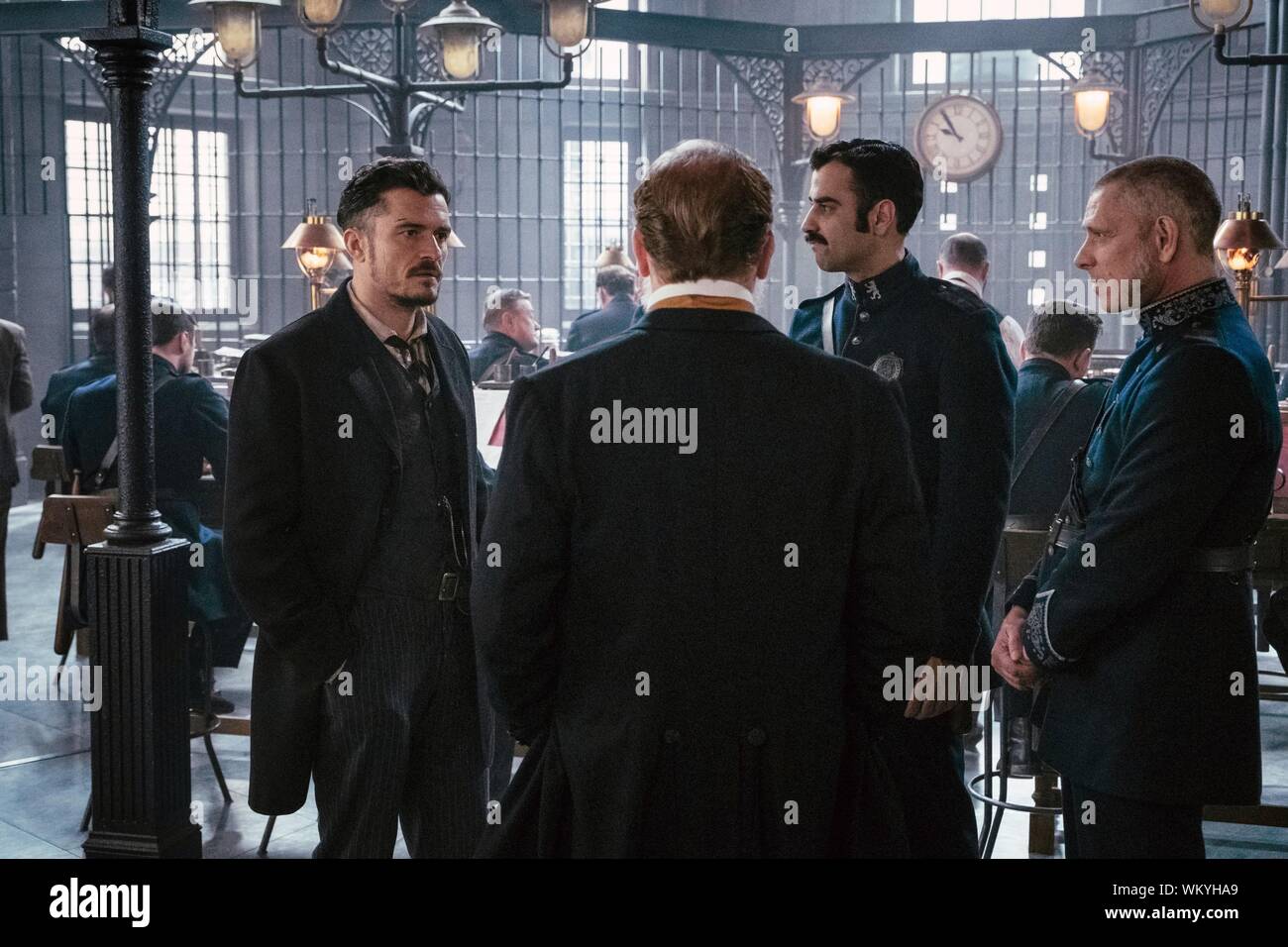 CARNIVAL ROW, Orlando Bloom (left), Waj Ali (2nd from right), 'Grieve ...