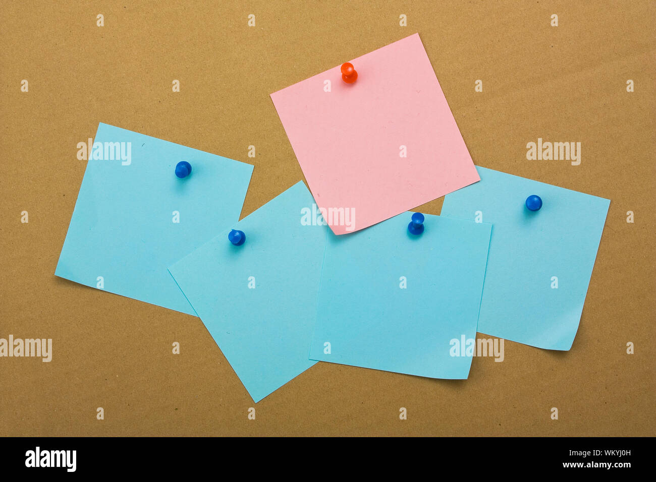 Bulletin board with a sheet on the buttons Stock Photo - Alamy