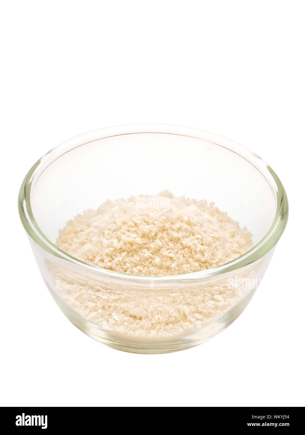 close up of a bowl of bread crumbs isolated Stock Photo - Alamy