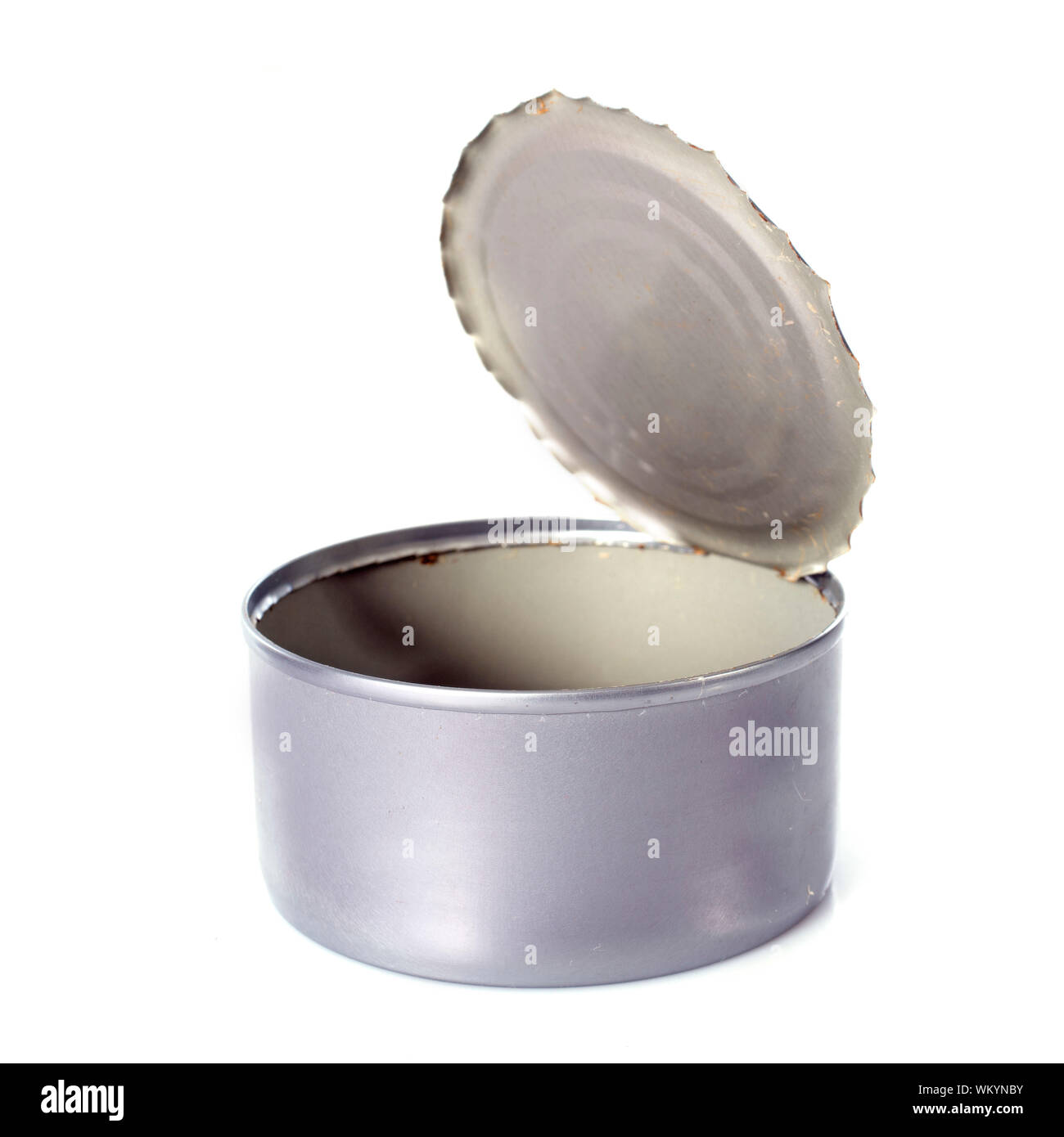 Canned Food in front of white background Stock Photo - Alamy