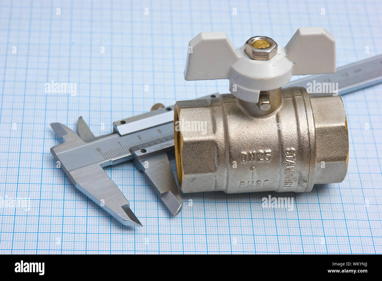 details of the pipeline on the graph paper Stock Photo - Alamy