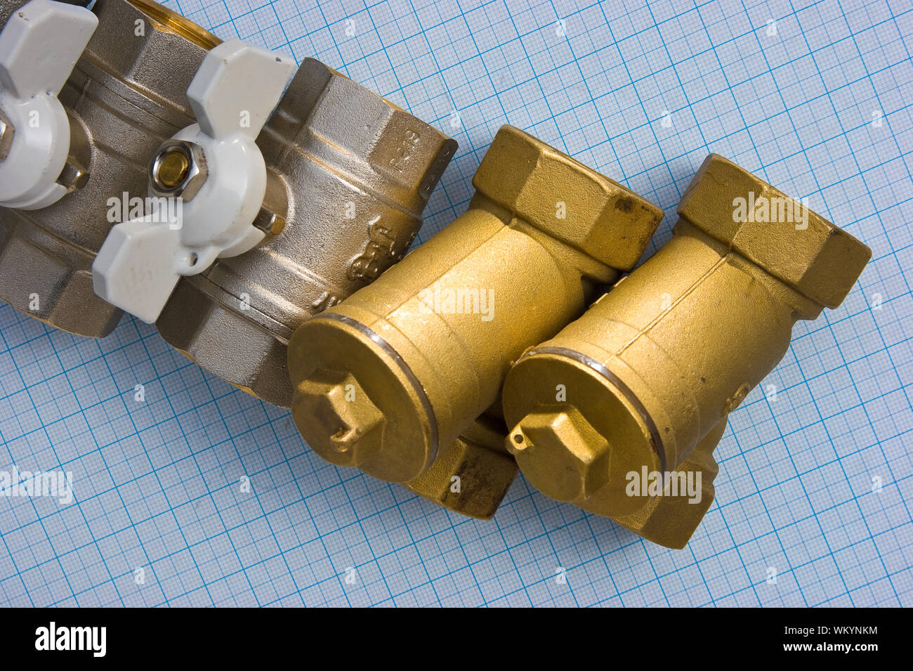 details of the pipeline on the graph paper Stock Photo - Alamy