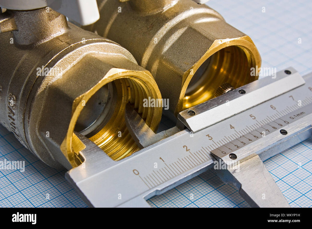 details of the pipeline on the graph paper Stock Photo - Alamy